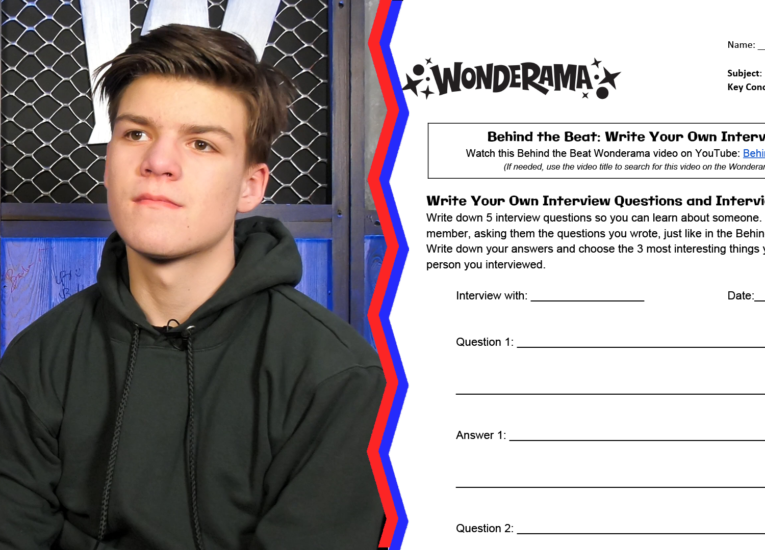 Behind The Beat Write Your Own Interview Questions Wonderama behind-the-beat-write-your-own-interview-questions-wonderama